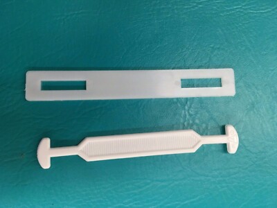 20 Heavy Duty 6.75" Cardboard Box Handles Plastic Carry 45lbs White w ...