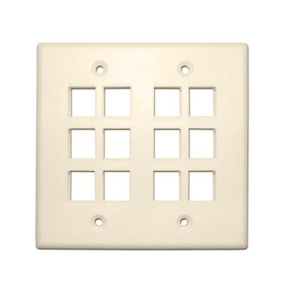 Skywalker 12-Port Double-Gang Keystone Wall Plate (Ivory) | eBay
