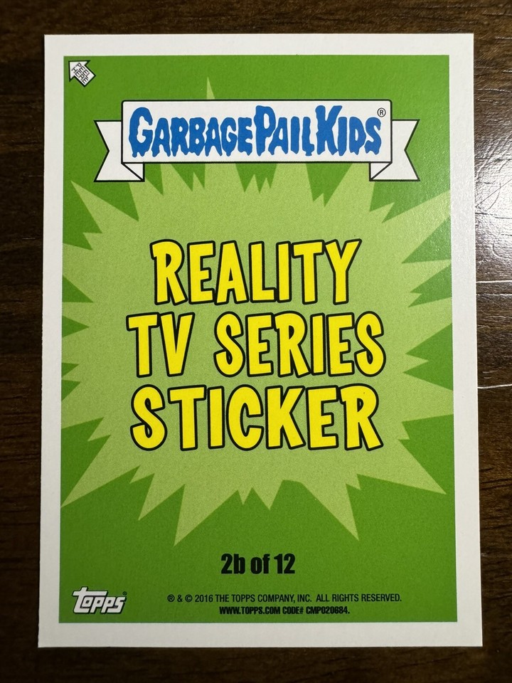 2016 GPK Garbage Pail Kids Prime Slime Trashy TV Bloody Blake #2b | eBay