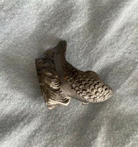 Pewter Fish Nautical Sea Life Fishing Miniature Figurine - Game Piece ...