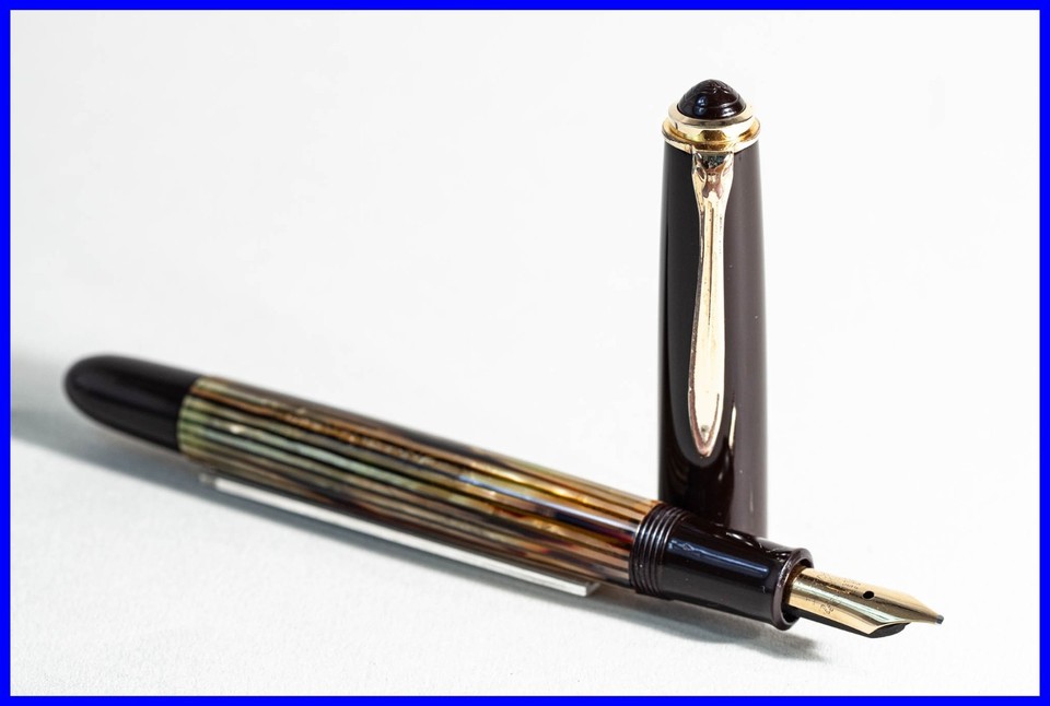 Vintage Pelikan 400NN Fountain Pen IN Tortoise Shell Braun & Gold With ...
