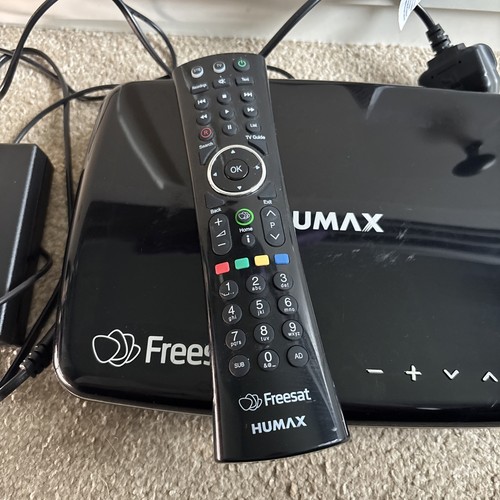 Humax HDR-1100S 1TB Freesat HD TV Recorder - power cable And Remote | eBay