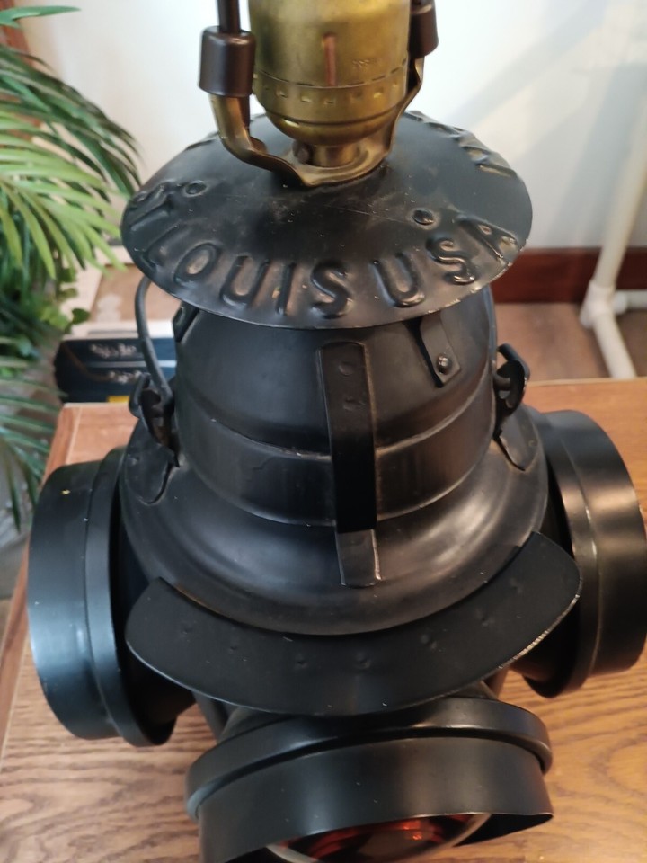 Handlan St Louis USA 4 Way Railroad Dressel Signal Lantern Table Light ...