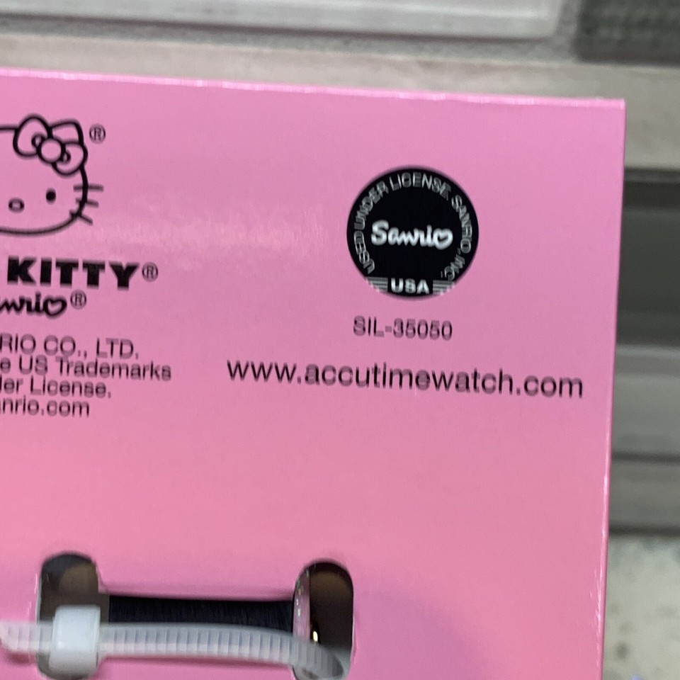 Hello Kitty Watch Pastel Pink Sparkle Band New In Box Jewelry | eBay