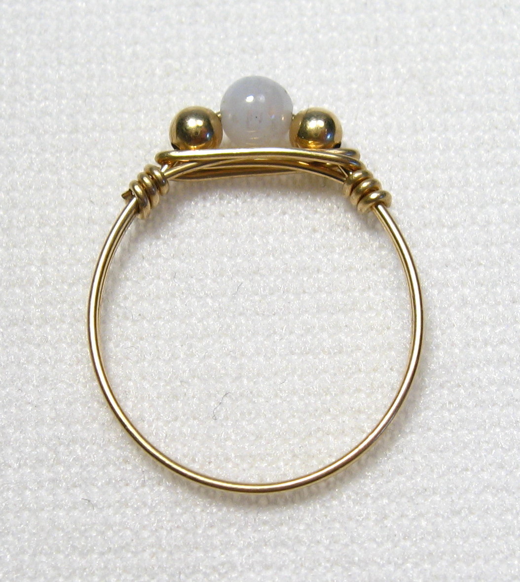 Handtied Wire Gemstone Rings Gold Size 7.5 | eBay
