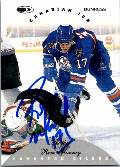 Rem Murray autographed Hockey Card (Oilers) 1996 Donruss Canadian Ice ...