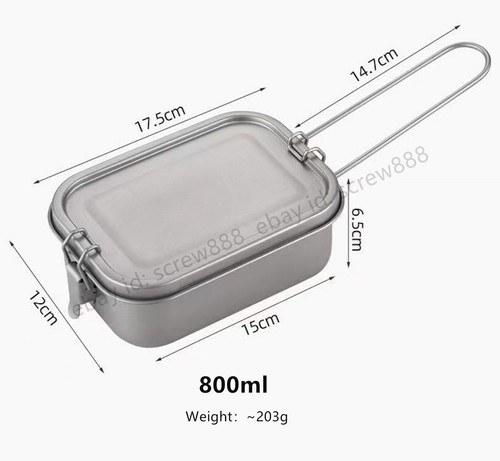 800/1200ML Healthy Titanium Alloy Portable Bento Dinner Box Leak-Proof ...