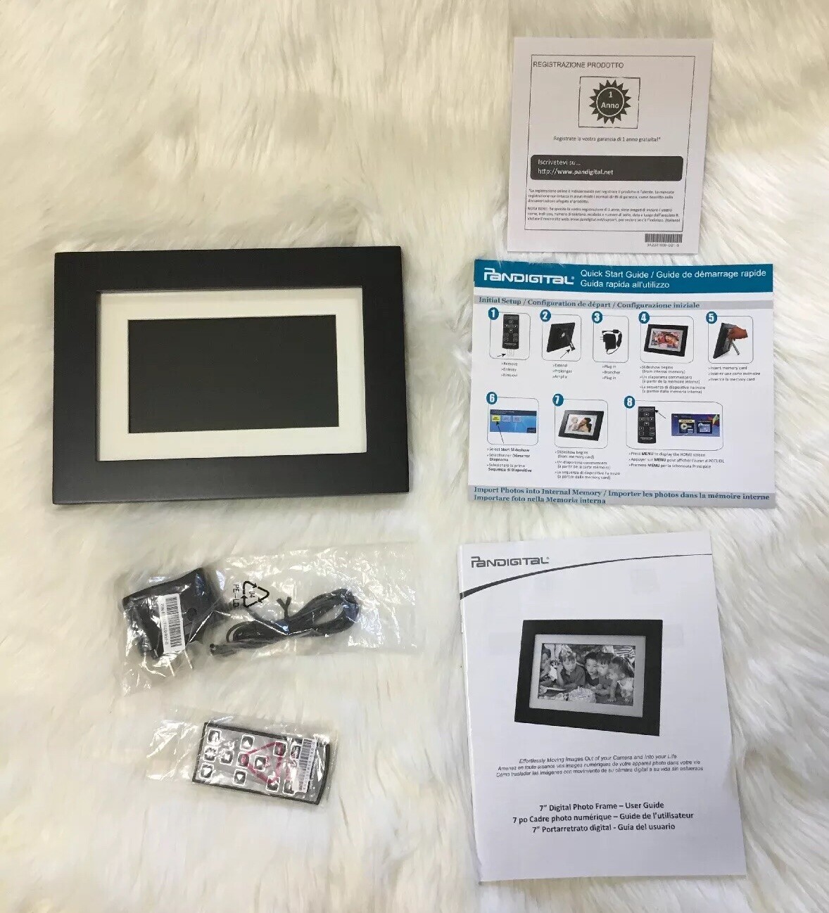 Remote Control Pandigital Panimage 7" LED Digital Photo Frame PI7002AWB ...