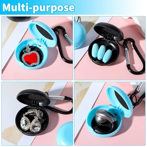 Lusofie 4Pcs Ear Plug Case Loop Earplugs Case With Keychains Mini ...