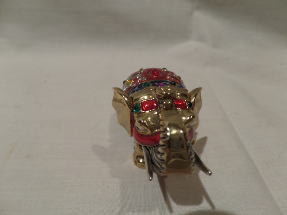 COLORFUL ELEPHANT-TINKER BOX-JEWELED,RHINESTONE STUDDED ENAMEL | eBay