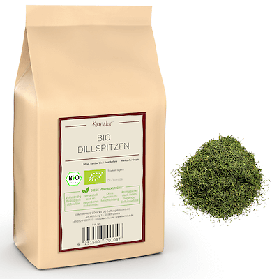 (71,60 EUR/kg) 250g BIO Dill getrocknet und gerebelt, getrocknete ...