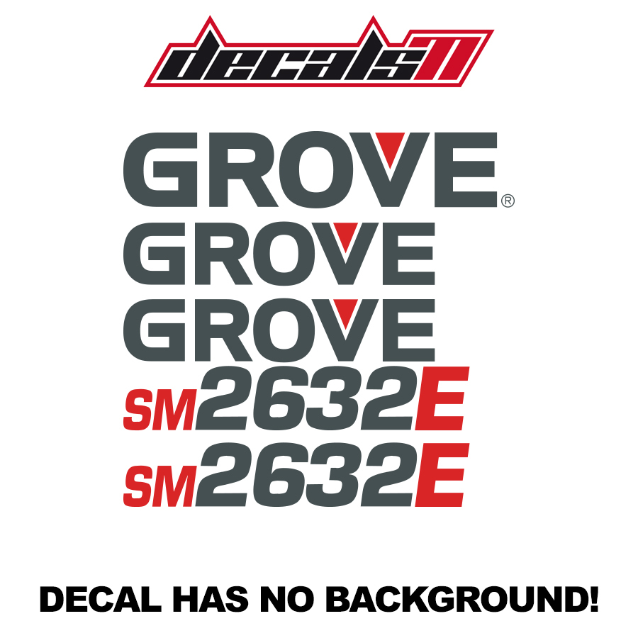 Grove SM2632E Lift Set Vinyl Decal Sticker Aftermarket | eBay