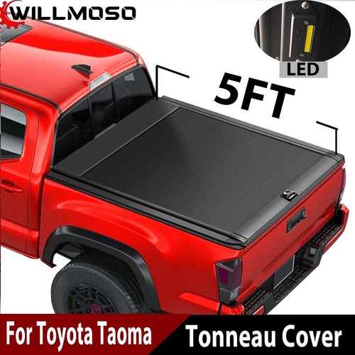 5' Retractable Truck Tonneau Bed Cover Hard For 2016-2025 Toyota Tacoma ...