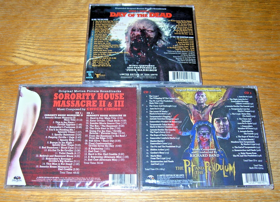 HORROR FILM SCORE SOUNDTRACK LOT DAY OF THE DEAD, CHUCK CIRINO, GEORGE ...