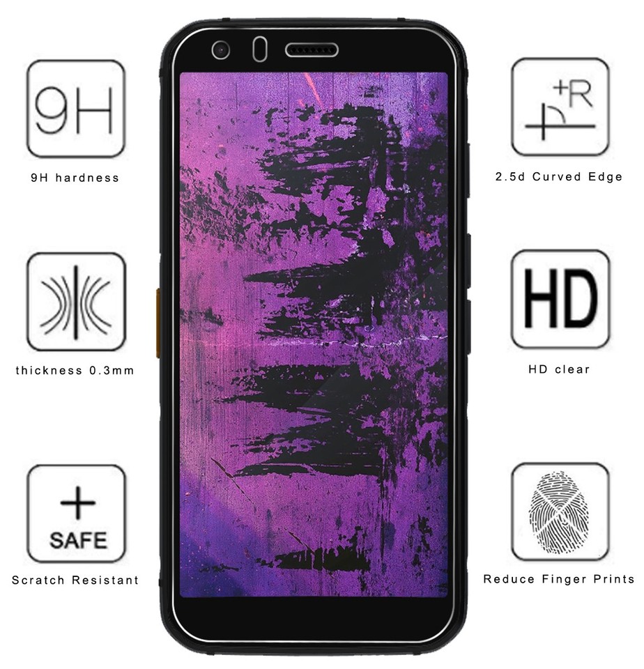 2X Tempered Glass Screen Protector 9H Crack Guard Scratch Saver for CAT ...