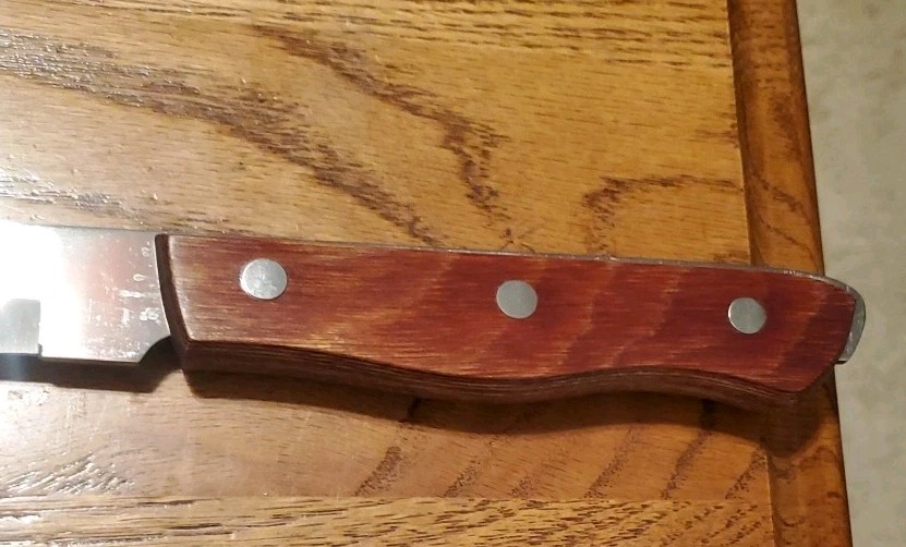 MAXAM STEEL Full Tang Serrated Bread Knife With Wood Handle 10½" Blade ...