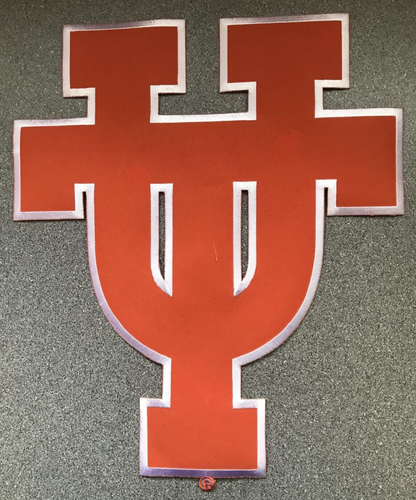 TEXAS LONGHORNS NCAA COLLEGE VINTAGE HUGE XL 15" ORANGE UT LETTERS TEAM ...