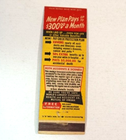 Matchbook Mutual Benefit Health Accident Association Omaha Free New ...