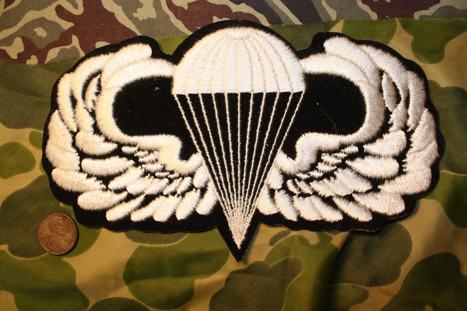 US Basic Parachutist large jump wings badge Airborne Parachute jacket ...