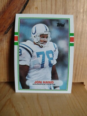 1989 Topps NFL: #210 JON HAND INDIANAPOLIS COLTS. FT5 | eBay