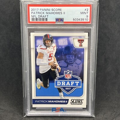 PATRICK MAHOMES ROOKIE CARD GRADED PSA 9 SP RC 2017 Panini Score NFL ...