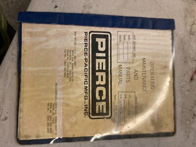 PIERCE LOG LOADER OPERATION PARTS MANUAL PIERCE GRAPPLE TC-52 11972-2 ...