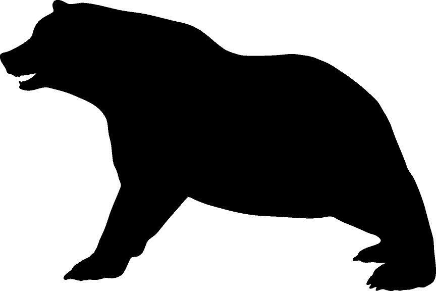 Bear on All Fours Vinyl Decal Home Décor 8" x 12" | eBay