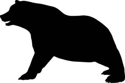 Bear on All Fours Vinyl Decal Home Décor 8" x 12" | eBay