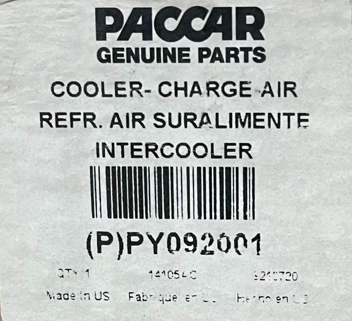 PY092001 Genuine Paccar Charge Air Cooler OEM - New | eBay