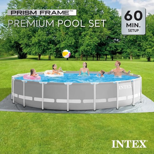 INTEX 26755EH Prism Frame Premium Above Ground Swimming Pool Set: 20ft ...