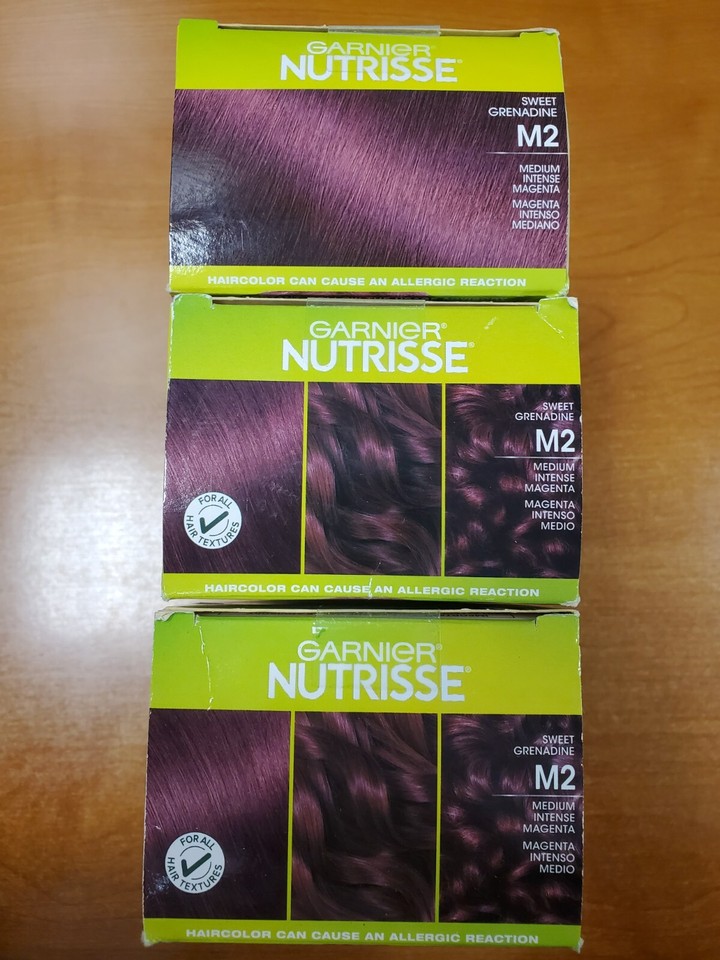 3 Boxes: Garnier Nutrisse Ultra Nourishing Permanent Hair Color *CHOOSE ...