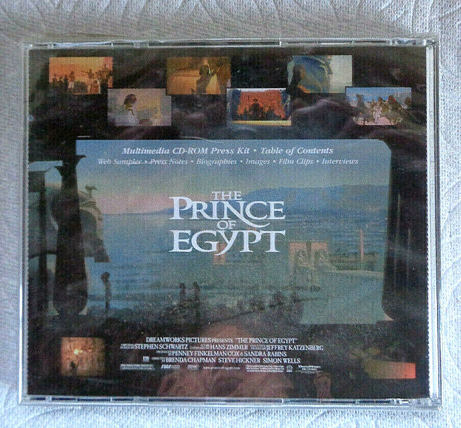 THE PRINCE OF EGYPT 1998 Multimedia CD-ROM Press Kit Val Kilmer Ralph ...