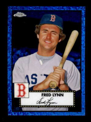 FRED LYNN 2021 CHROME PLATINUM ANNIVERSARY #548 BLUE MINI DIAMOND #/199 ...