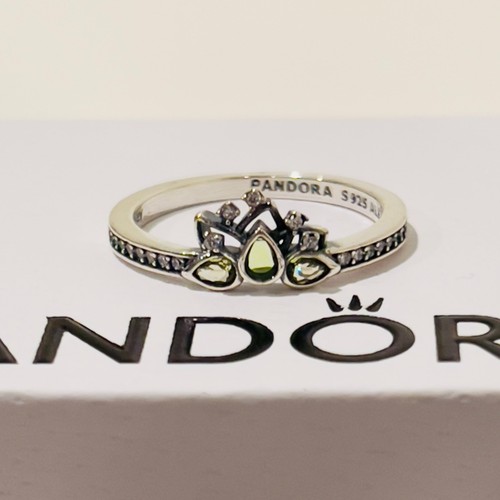 Pandora Disney Princess Tiana Green Tiara Ring Size 7 / 54 w/ Pouch | eBay