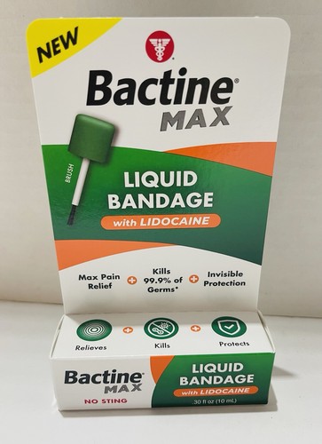 Bactine Max Liquid Bandage, Invisible Band-Aid, Analgesic Pain Relief ...