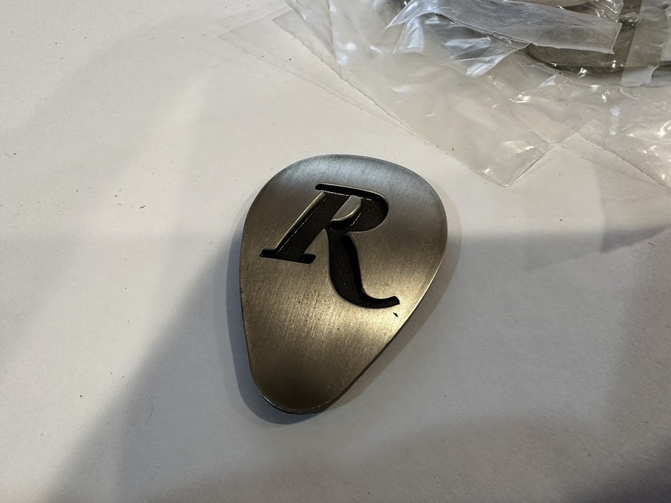 REMINGTON SHOTGUN PISTOL GRIP MEDALLION EMBLEM METAL FACTORY ORIGINAL ...