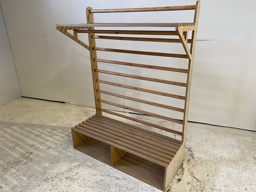 Wooden Cloakroom/Changing Room Clothing Stand / Shoe rack | eBay UK