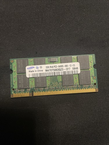 Samsung Laptop RAM Lot 3GB Total 2GB 2Rx8 PC2-6400S-666-12-E3 1GB DDR2 ...