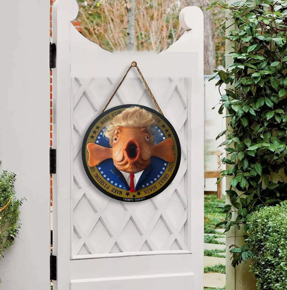 TRUMPY TROUT™ Make Fishing Great Again Plane Door Hanging Decoration Display | eBay