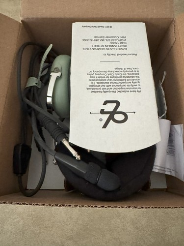 David Clark H10 13.4 Aviation Headset Pilot Gear M-7A Intercom New In ...