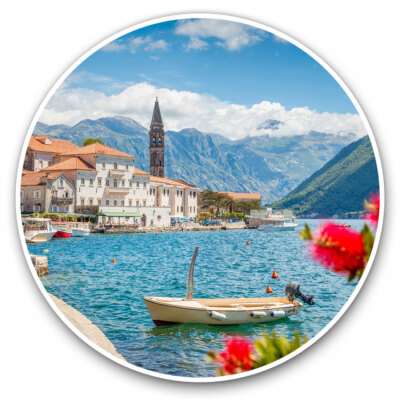 2 x Vinyl Stickers 10cm - Bay of Kotor Montenegro Sea Cool Gift #12485 ...