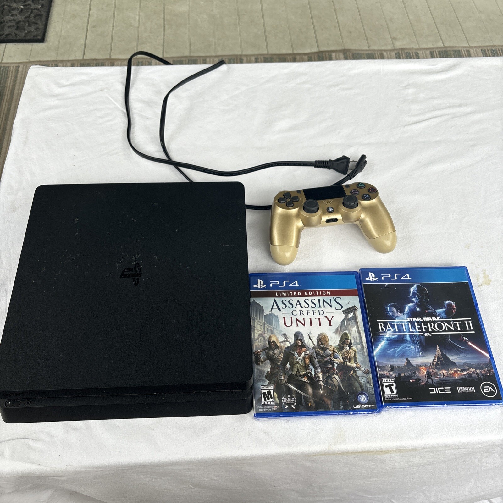 PlayStation 4 console Bundle with Controller, Power Chord, 2 New Games ...