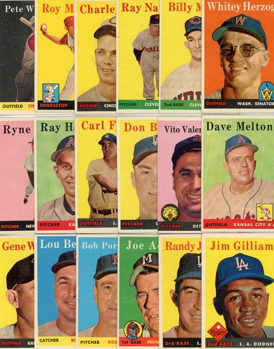 1958 Topps Baseball Card Lot (63) Vintage Cards Low-Mid Grade Assorted ...