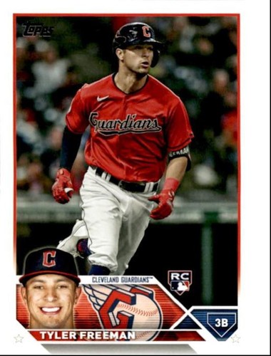 2023 Topps Baseball Cards Tyler Freeman Rookie Cleveland Guardians #462 ...