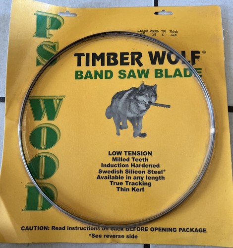 Timber Wolf 105 1/4” wide x 6 TPI x .025 Swedish Steel Bandsaw Blades ...