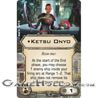 Star Wars Miniatures X-Wing Upgrade Card KETSU ONYO Crew | eBay
