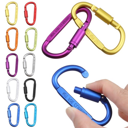 Safety Buckle Keychain Camping Hiking Hook Alloy Carabiner Climbing ...