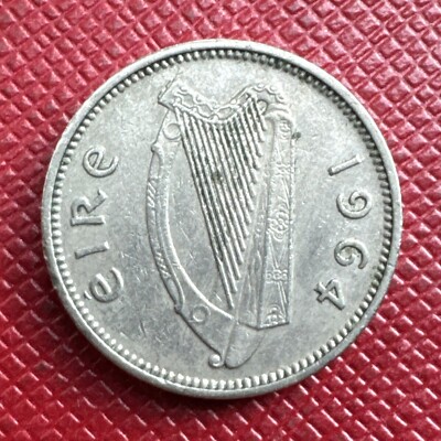Ireland 1964 Copper-Nickel 3 Pingine (1/2 Reul). Royal Mint. High Grade ...