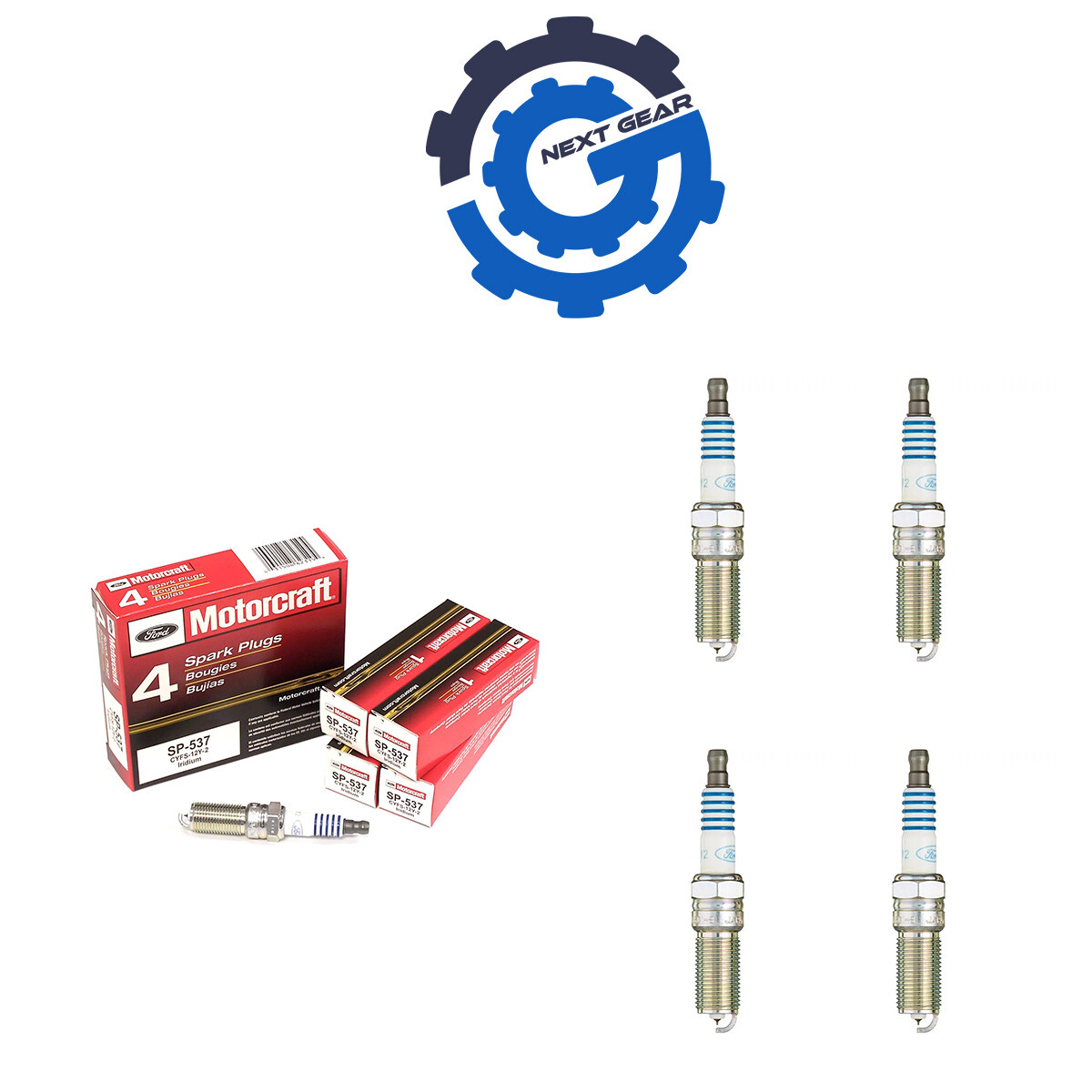 4X New OEM Motorcraft Spark Plug 2012-22 Ford Mustang Escape Bronco ...