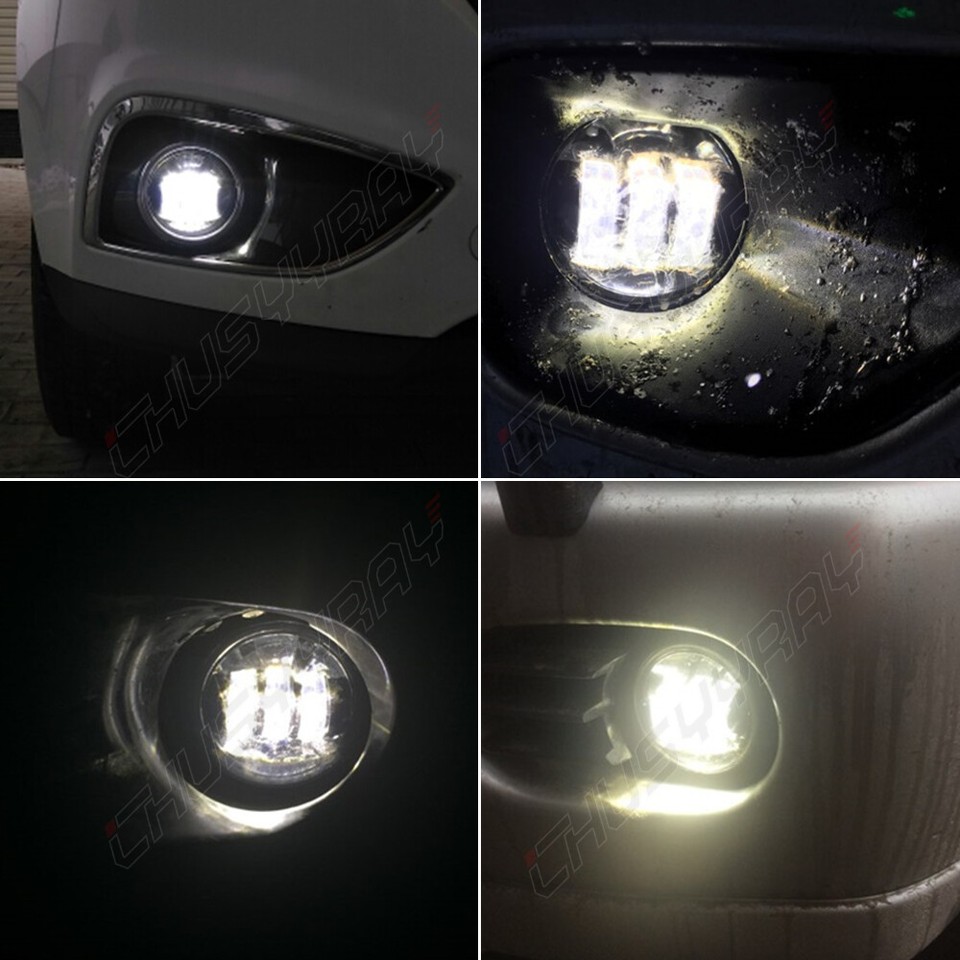 4" Round LED Fog Light DRL Angel Eye Lamps For 94-2001 Dodge RAM 1500 ...